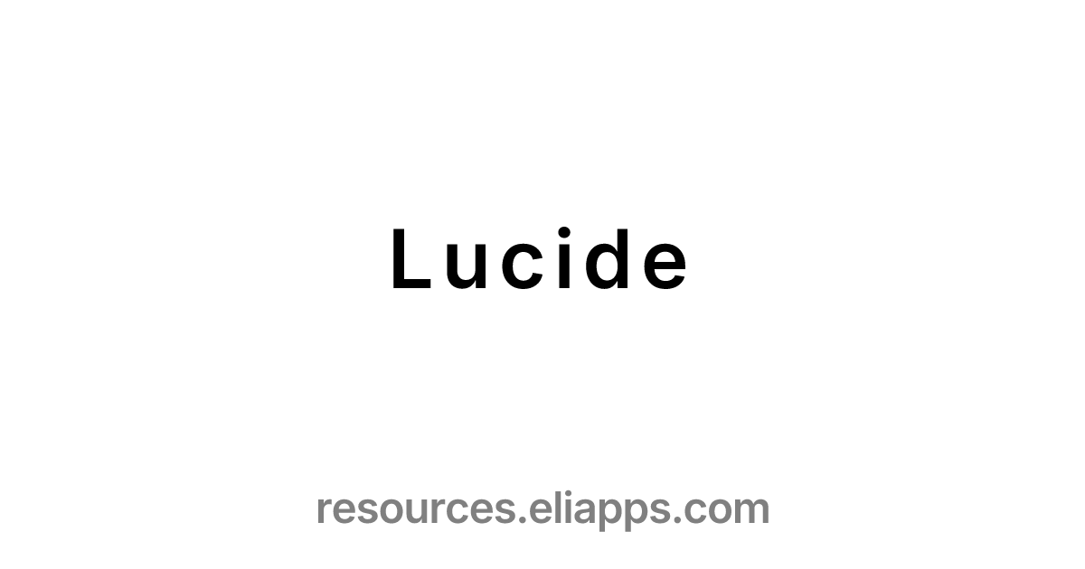 Lucide on EliApps Resources (info & links)