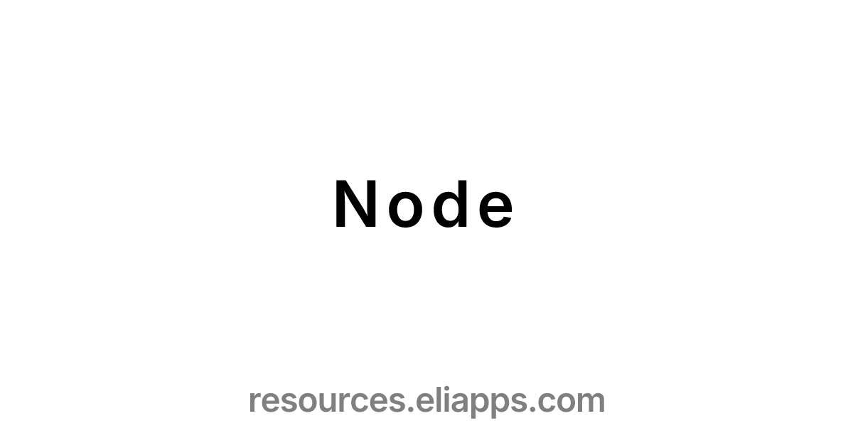 Node on EliApps Resources (info & links)