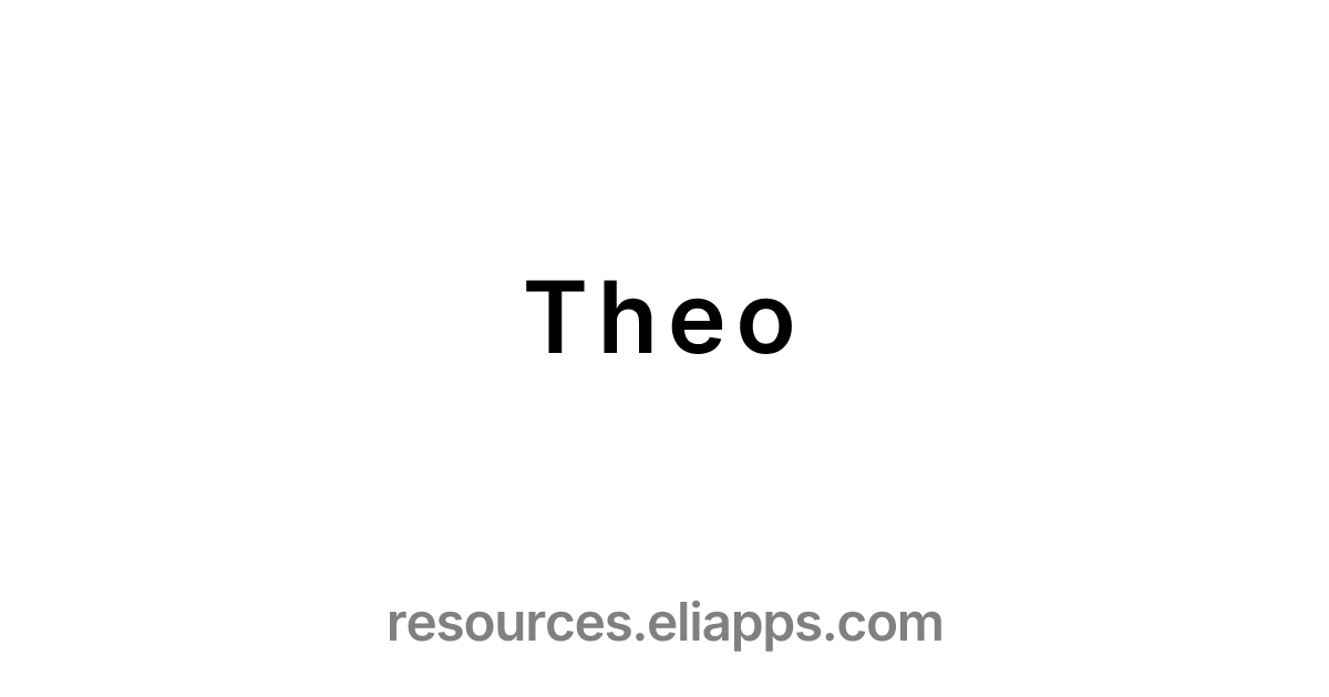 Theo on EliApps Resources (info & links)